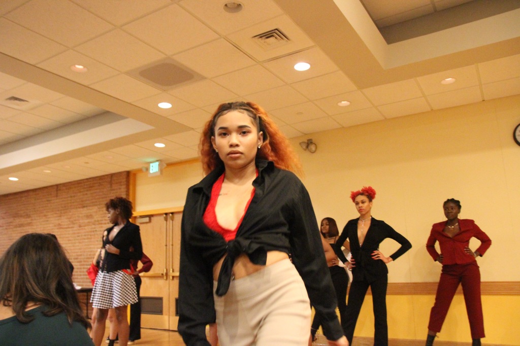 Models walk against shame