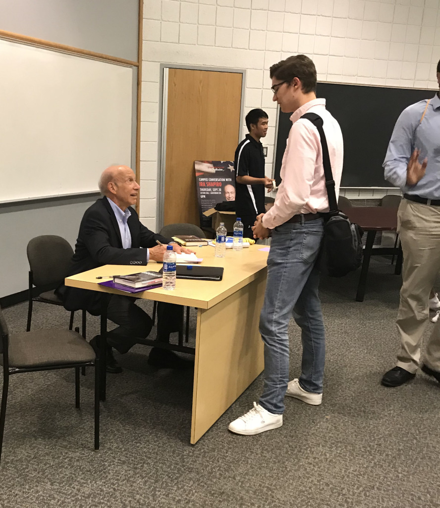 Ira Shapiro visits Towson; talks new book at ‘Campus Conversation’