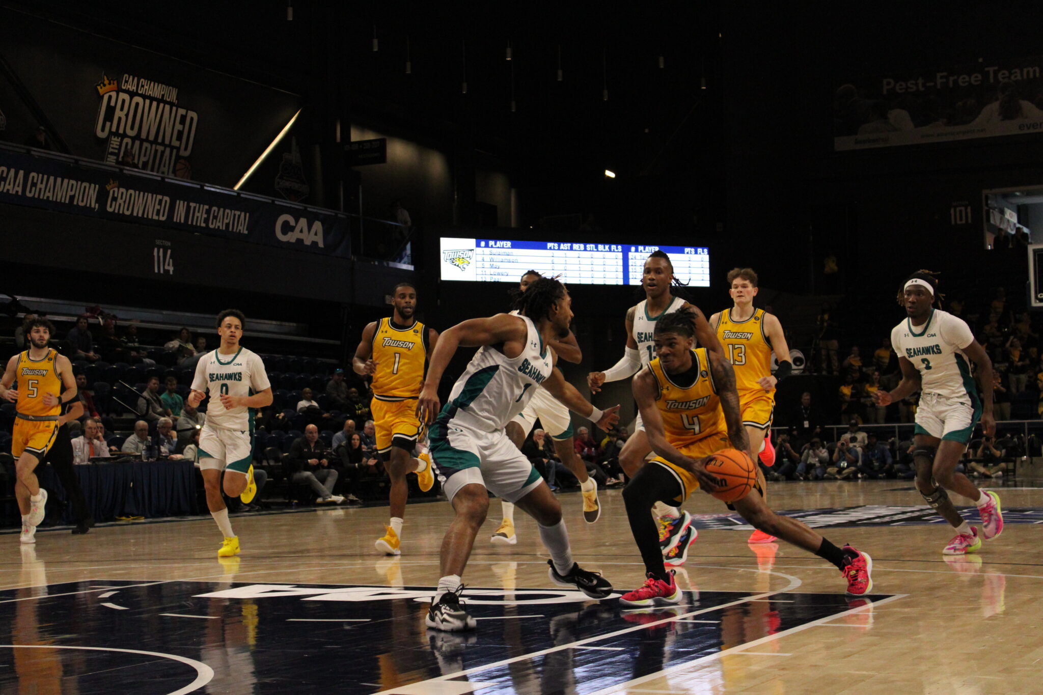 Towson men’s basketball gets strong effort from freshmen, advances to semifinals of CAA Men’s ...